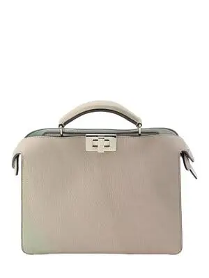 Fendi Fendi Mini Leather Peekaboo ISeeU Satchel Neutrals