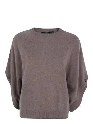 Seventy Button-detail Raglan-sleeve Sweater - Brown