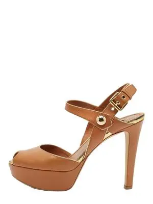 LOUIS VUITTON Platform Ankle-strap Sandals - Brown