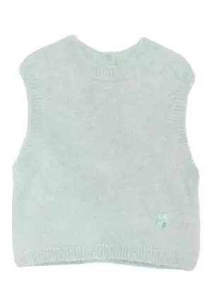 Cecilie Bahnsen Fuzzy-knit Sleeveless Top - Green