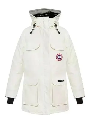 Canada Goose Expedition Parka Coat With Hood - White