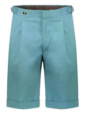 MOORER Manfredi Turn-up Shorts - Blue