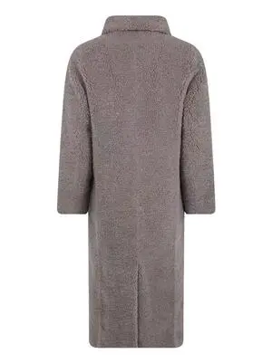 BETTA CORRADI Button-up Teddy Coat - Grey