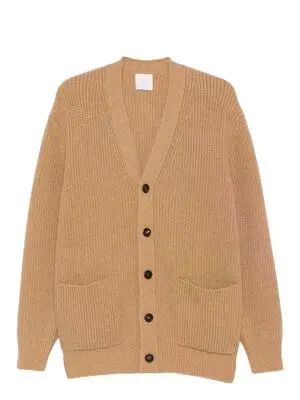 Malo Ribbed-knit V-neck Cardigan - Neutrals