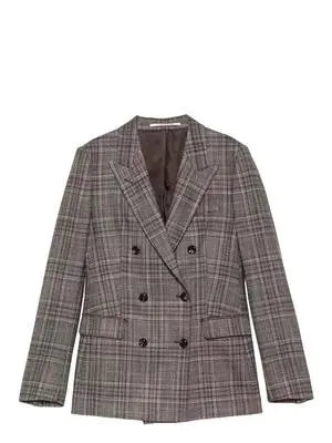 Tagliatore Prince Of Wales Check Double-breasted Jacket - Grey