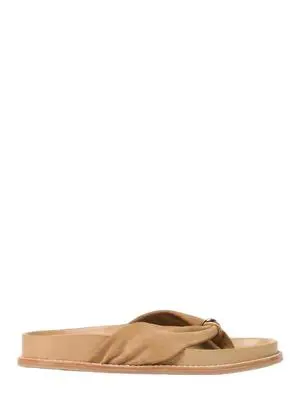Simkhai Stella Suede Sport Sandals - Neutrals