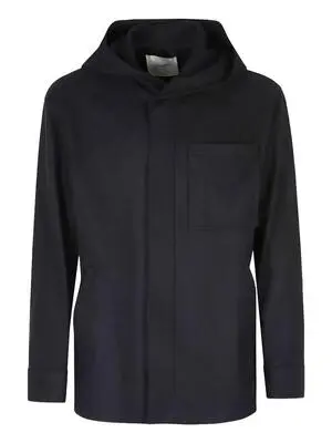 PAOLO PECORA Long-sleeve Hooded Jacket - Blue