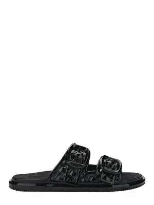 Melissa Possession Slides With Double Buckle Fastening - Black