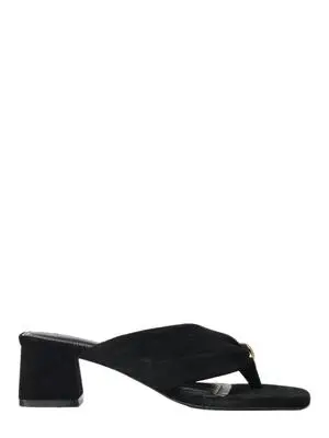 Simkhai SIMKHAI Stella Block-Heel Suede Sandals Black