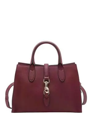 Gucci Medium Grained Calfskin Soft Jackie Tote Satchel - Red
