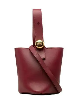 Loewe Loewe Calfskin Pebble Bucket Bag Satchel Red