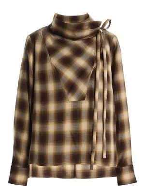 Co Workwear Tencel Plaid Shirt - Brown