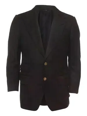 TOM FORD Peak-lapel Button-fastening Blazer - Black