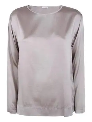 ROSSOPURO Rossopuro Long-Sleeve Blouse In Silk Satin