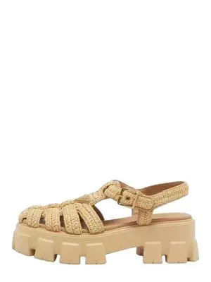 PRADA Prada Monolith Raffia Sandals
