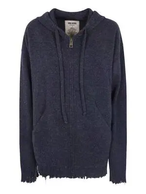 UMA WANG Uma Wang Distressed Zip-Up Hoodie