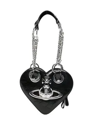 VIVIENNE WESTWOOD Juliet Heart Shoulder Bag - Black