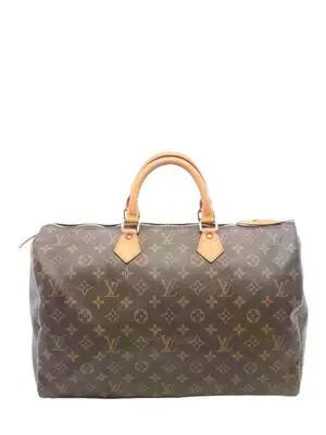 LOUIS VUITTON Louis Vuitton 1992 40 Monogram Speedy Holdall Brown