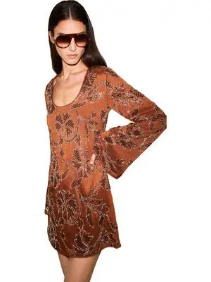 Alexis Ayla Mini Dress - Bronze