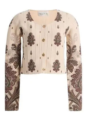 Cara Cara Rose Knit Cardigan - Ivory