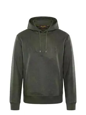 MOORER Malcom Logo-detail Hoodie - Green