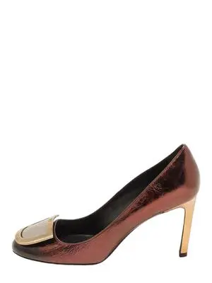 ROGER VIVIER Roger Vivier Vintage Belle Vivier Leather Pumps With Metallic Buckle