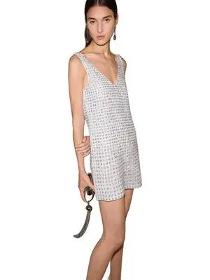 Alexis Clement Sequined Mini Dress - White