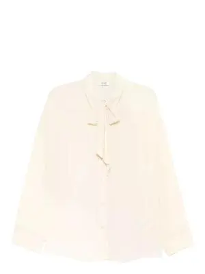 Liu Jo Pussy-bow Long Sleeve Shirt - Neutrals