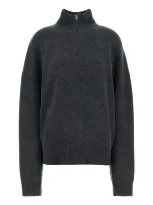 Extreme Cashmere N°235 Hike Half-zip Knitted Sweater - Grey