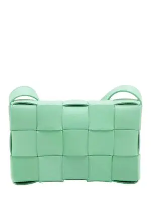Bottega Veneta Nappa Intrecciato Cassette Cross Body Bag - Green