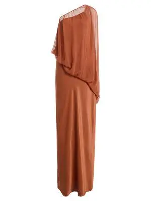 THIRD FORM Exclusive Solstice One-shoulder Satin Maxi Dress - Orange