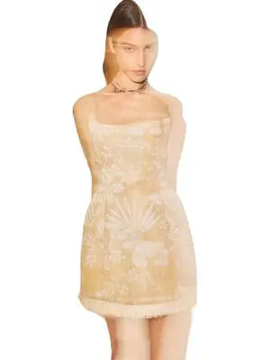 Alexis Marlo Cotton-blend Mini Dress - Nude