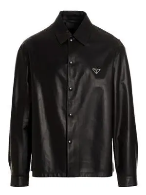 Prada Nappa Leather Shirt - Black