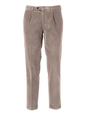 BRIGLIA 1949 Corduroy Tailored Trousers - Brown