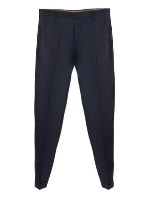 BRIGLIA 1949 Tailored Virgin Wool Trousers - Blue