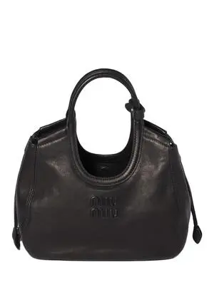 MIU MIU Miu Miu Ivy Nappa Leather Tote Bag