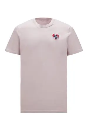 Moncler Logo Patch Crewneck T-shirt - Pink