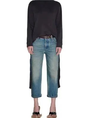 DARKPARK Lizzie Cropped Boyfriend Denim - Black