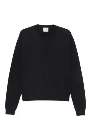 ALYSI Knitted Crew-neck Sweatshirt - Blue