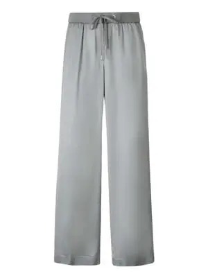 Peserico Wide Leg Satin Trousers - Grey