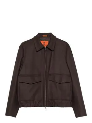 Barena Venezia Magan Flap-pocket Bomber Jacket - Brown