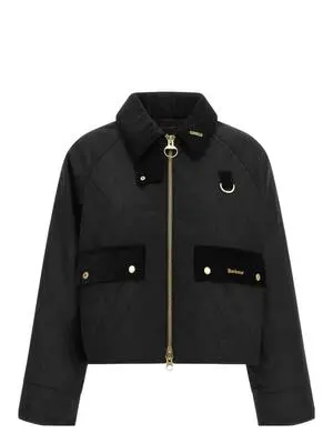 Barbour Spey Icons Cropped Quilted Jacket - Black