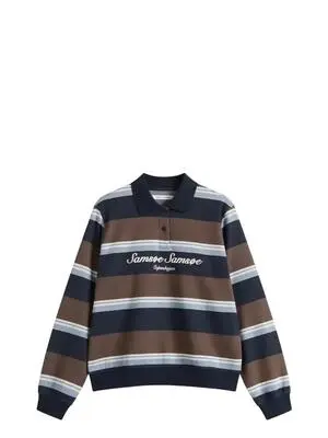 Samsøe Samsøe Samsoe Samsoe Striped Long-Sleeve Polo Shirt Multicolour