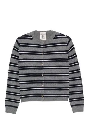 SEMICOUTURE Semicouture Striped Crew Neck Cardigan