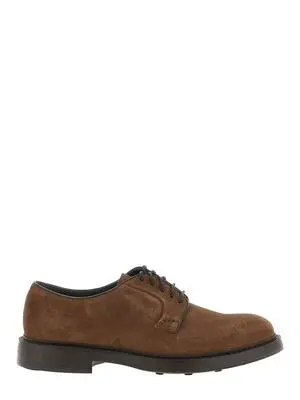 DOUCAL'S Seamless Suede Derby Shoes - Brown