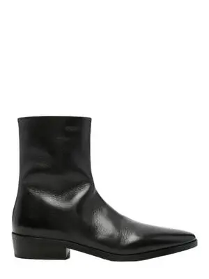 Marsèll Side-zip Pointed Toe Ankle Boots - Black