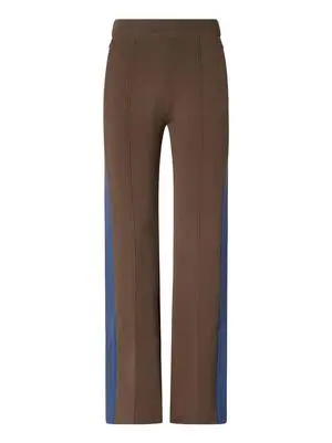 Pinko Elastic Waist Trousers With Side Stripes - Brown