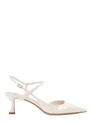 ALEXANDRE BIRMAN Tita Wrap 60 Patent Leather Heels - Chalk