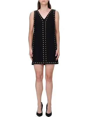 MICHAEL KORS Michael Kors Off-the-Shoulder Studded Crêpe Sheath Gown