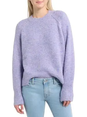 BDG URBAN OUTFITTERS Bdg Crewneck Mélange Sweater With Raglan Sleeves - Lilac